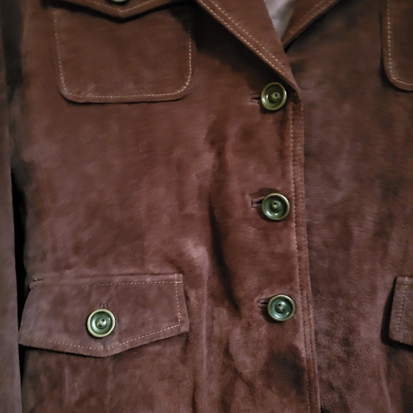 Wilsons Leather | Jackets & Coats | Suade Leather Jacket Red Burgundy ...